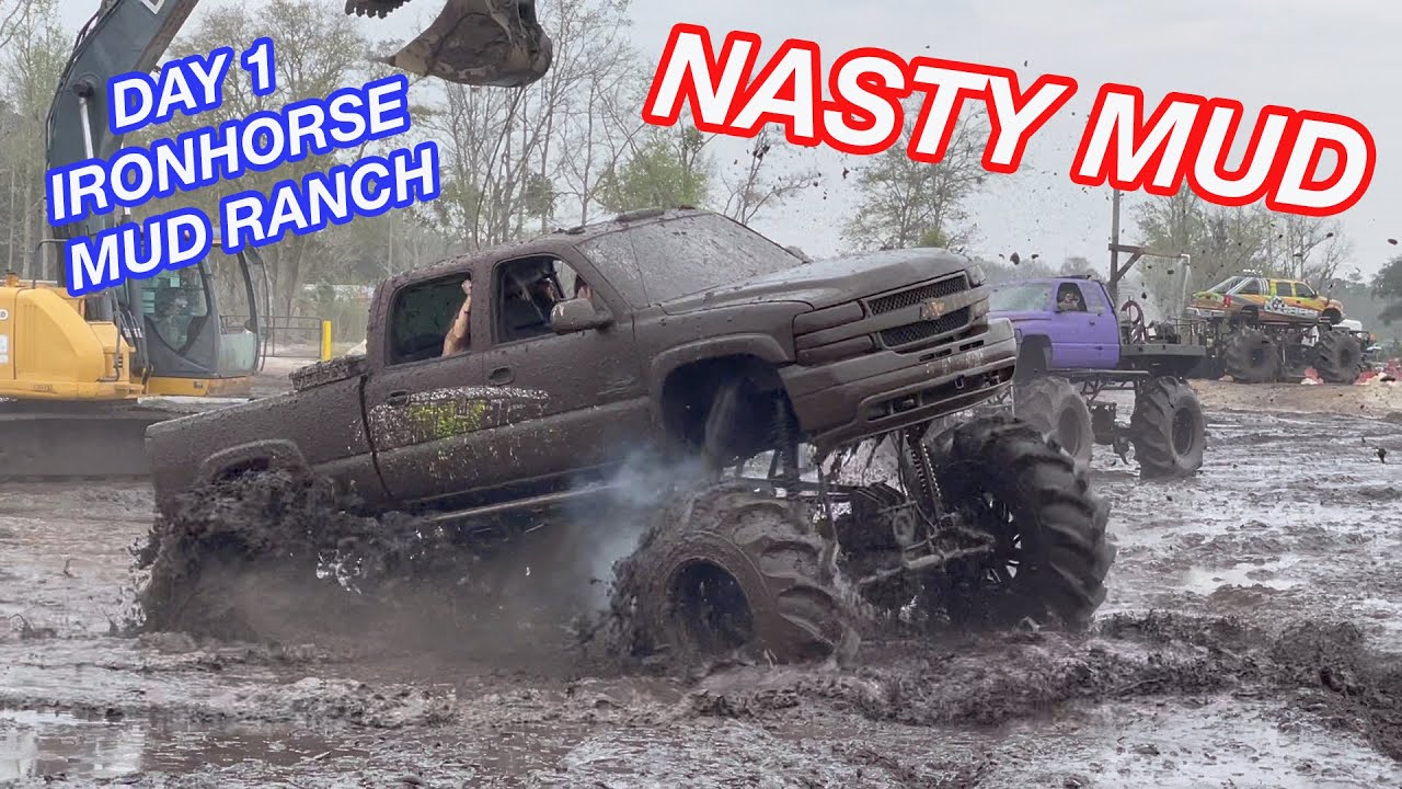 We Bog HARD!!!!! Day 1 At Ironhorse Mud Ranch And We Send Ron Burgundy!!! - YouTube