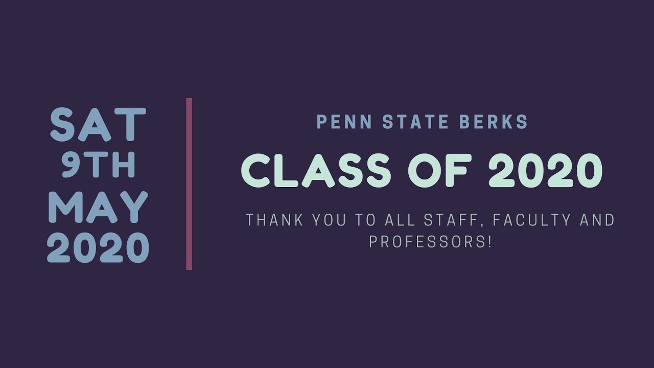 Class of 2020 Thank You Video - YouTube