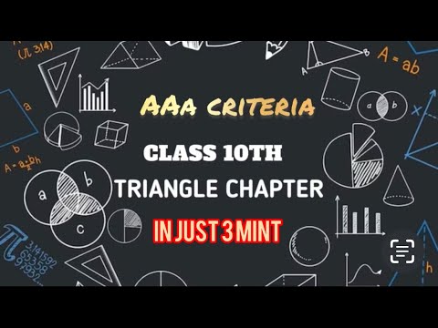 AAA criteria triangle chapter class 10th quick revision in 3 minutes # ...