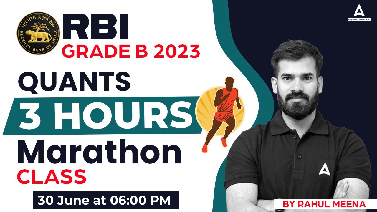 RBI Grade B Quant Marathon Class | RBI Grade B Quant Strategy | RBI ...