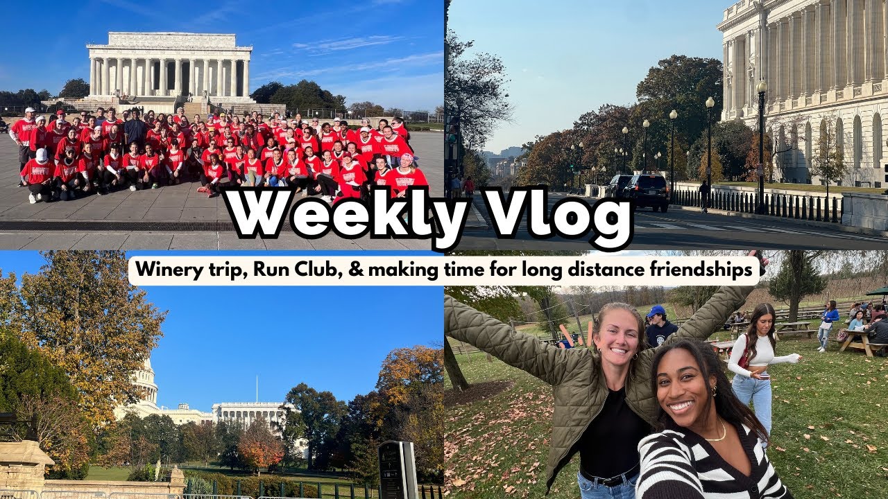 Weekly Vlog | run club, girls weekend + long distance friendships - YouTube