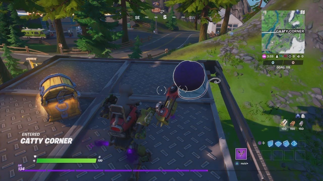 Find balls of yarn at Catty Corner Fortnite Week 7 Challenges - YouTube