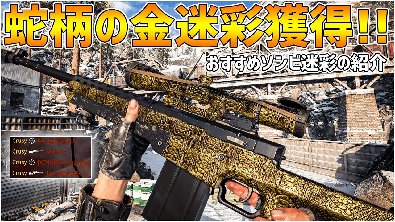 【CoD:BOCW】ゾンビ迷彩が超かっこいい！おすすめ紹介！【Golden Viper】 - YouTube