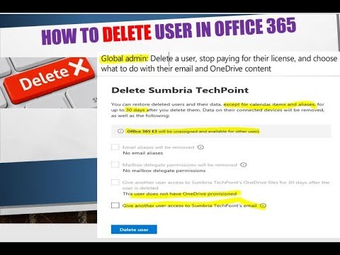 How to Delete User In office 365 - YouTube