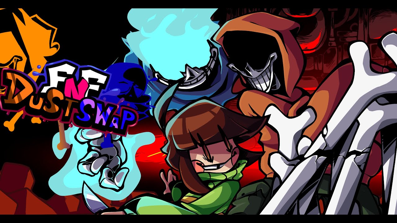 FNF DustSwap VS DustSwap Papyrus, Starved Papyrus, Undeswap Sans - YouTube