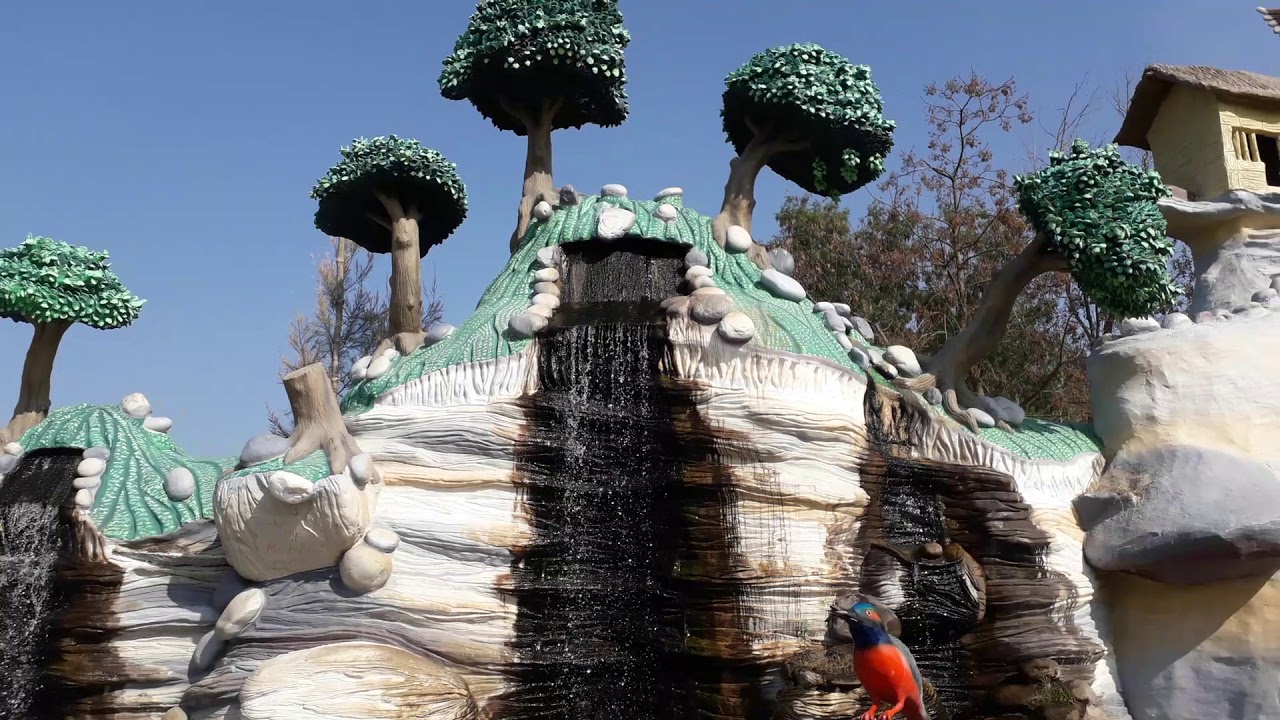 Artificial waterfall, man made waterfall nice and enjoyable - YouTube