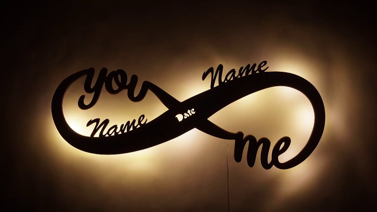Infinity - I Love You Decoration LED Light - YouTube