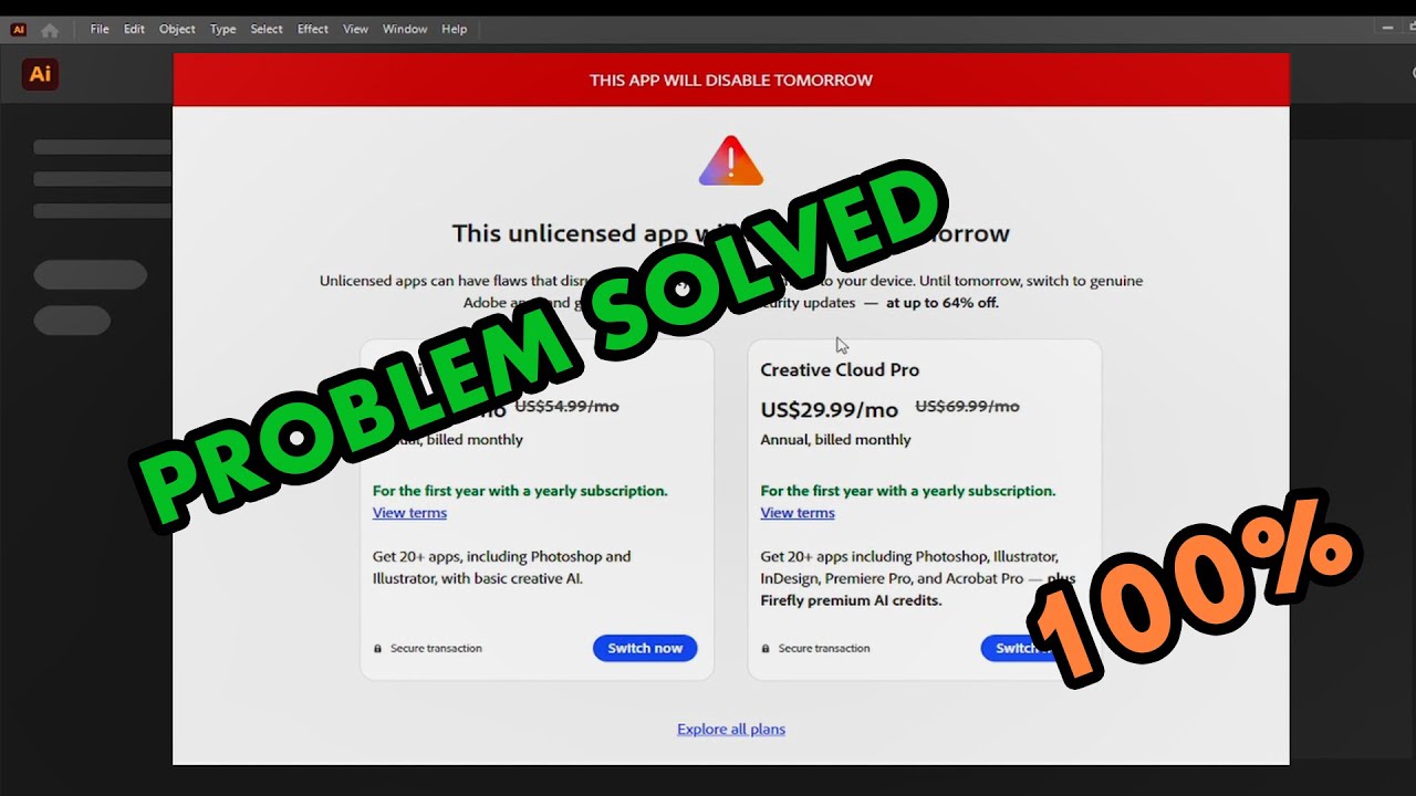 How to Fix This Unlicensed Adobe App Has Been Disabled | Adobe ...