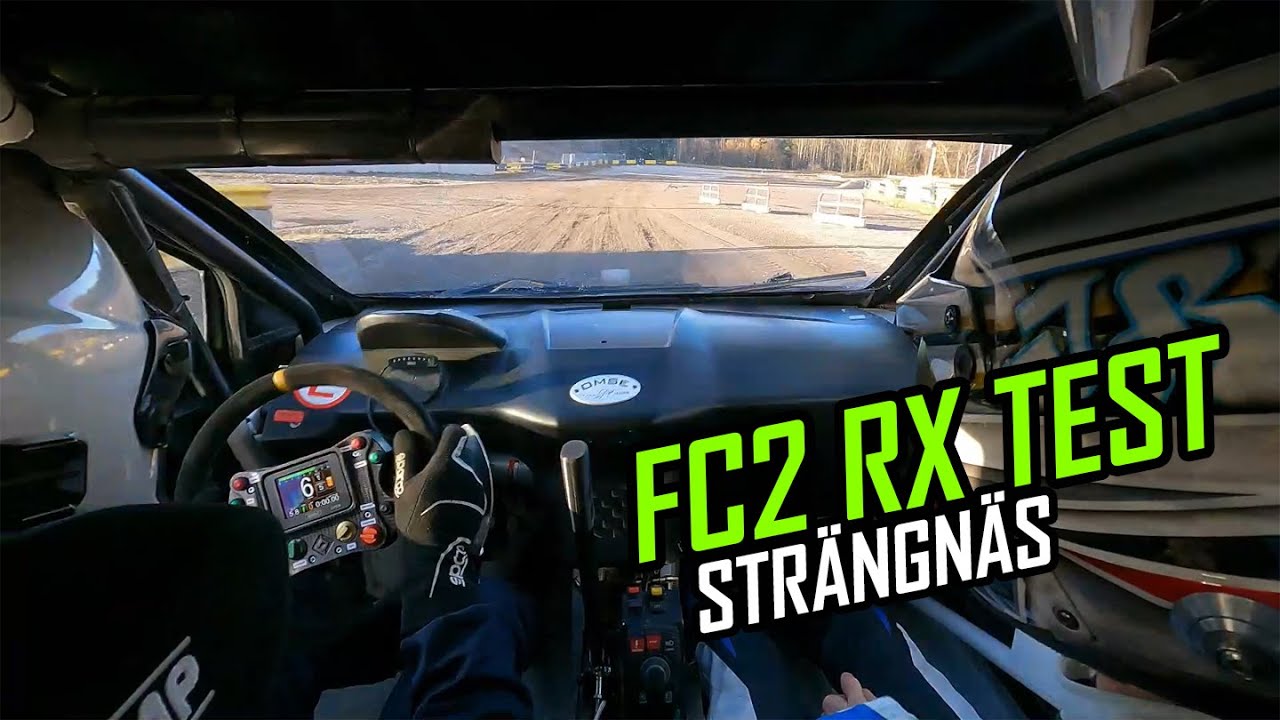 Testing the FC2 Rallycross car at Strängnäs Motorstadion in Sweden ...