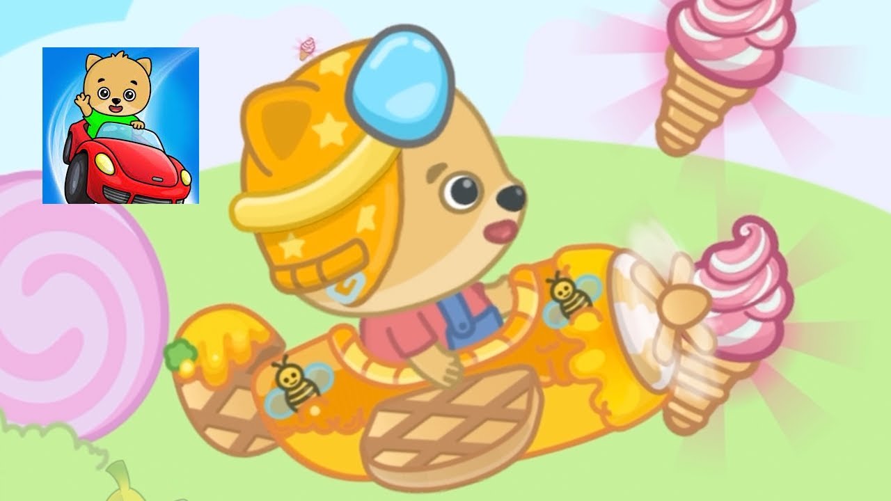 Bimi Boo Car Games for Toddlers | Airplane Fun - YouTube