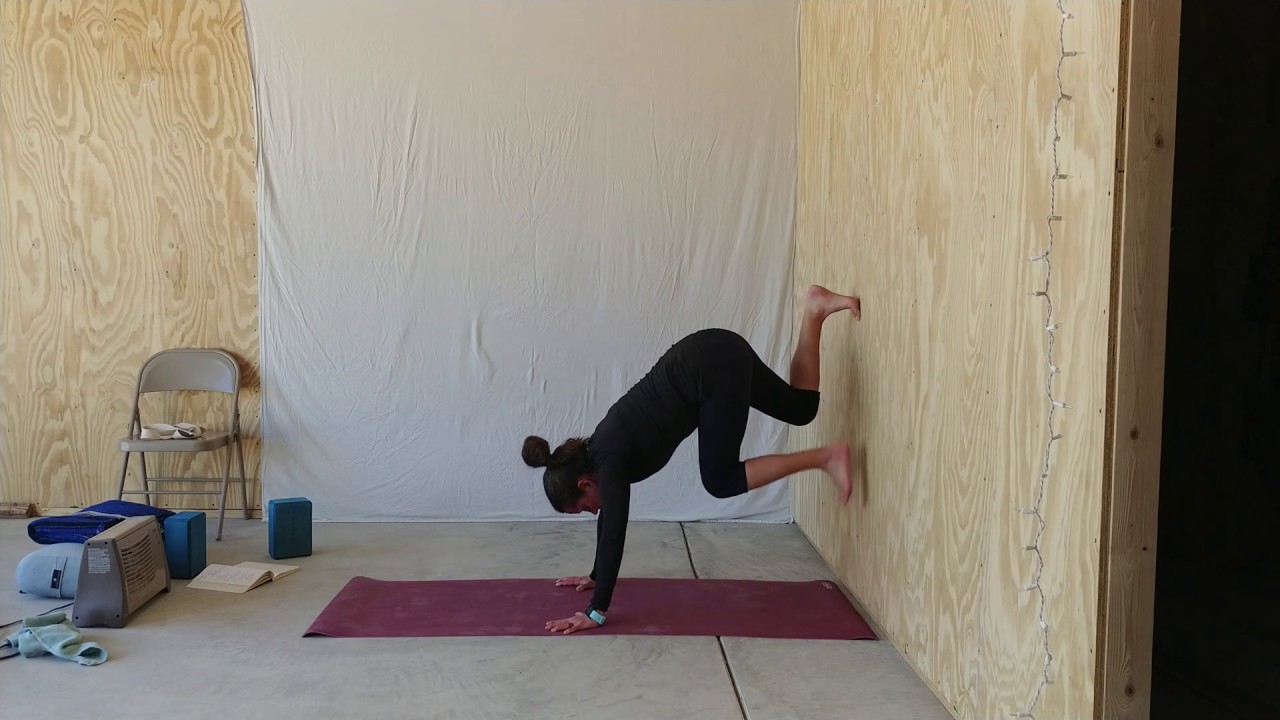 Handstand Prep (L-Pose) at the wall - YouTube