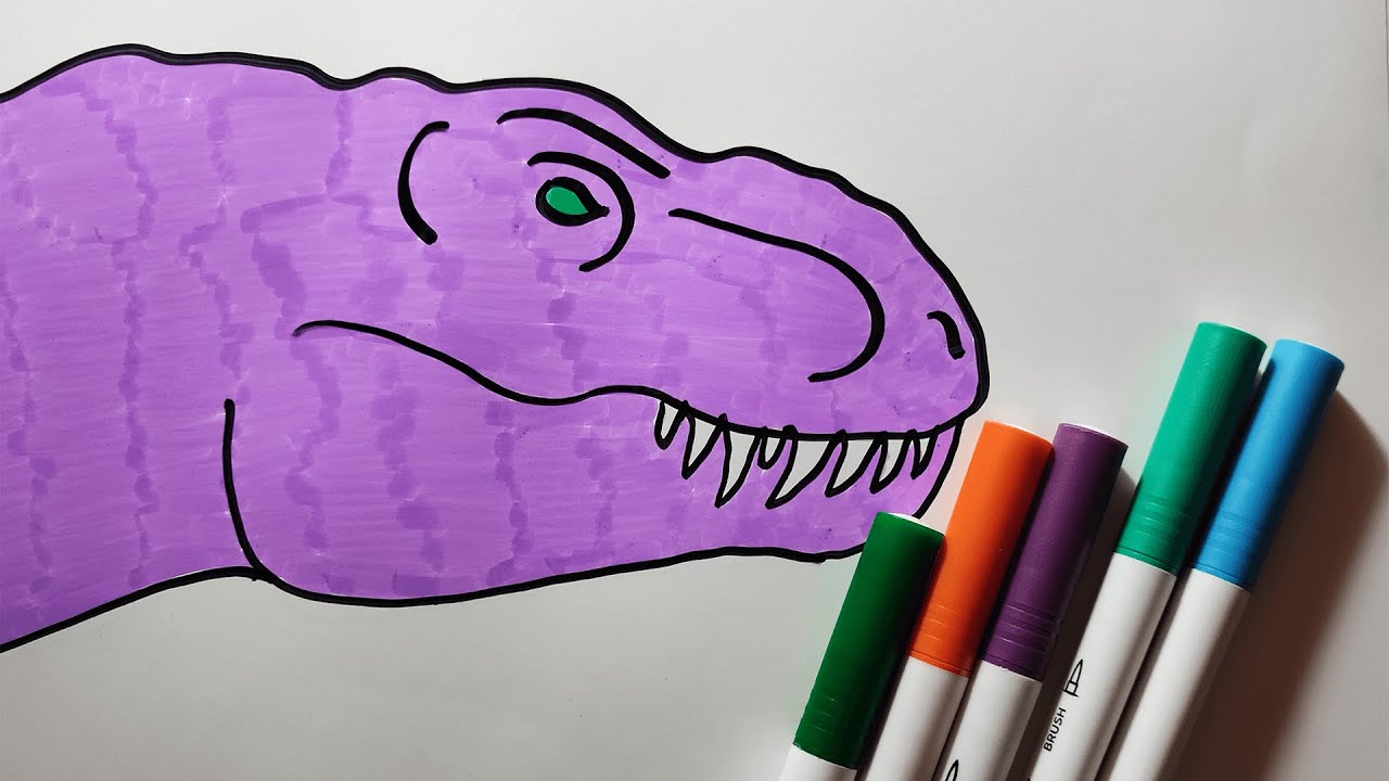 Fantastic dinosaur|how to draw a dinosaur - YouTube