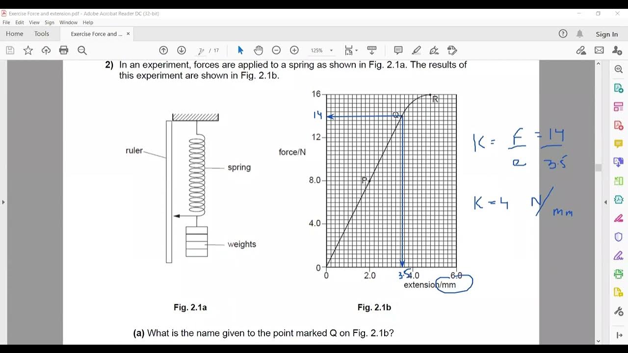 Hookes Law Formula And Graph Questions Igcse O Level Physics Youtube