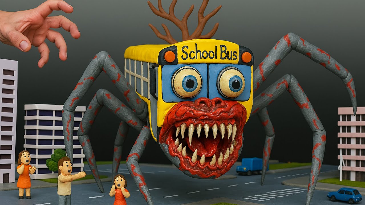 Making MINION BUS EATER MONSTER Figure with Polymer Clay - YouTube