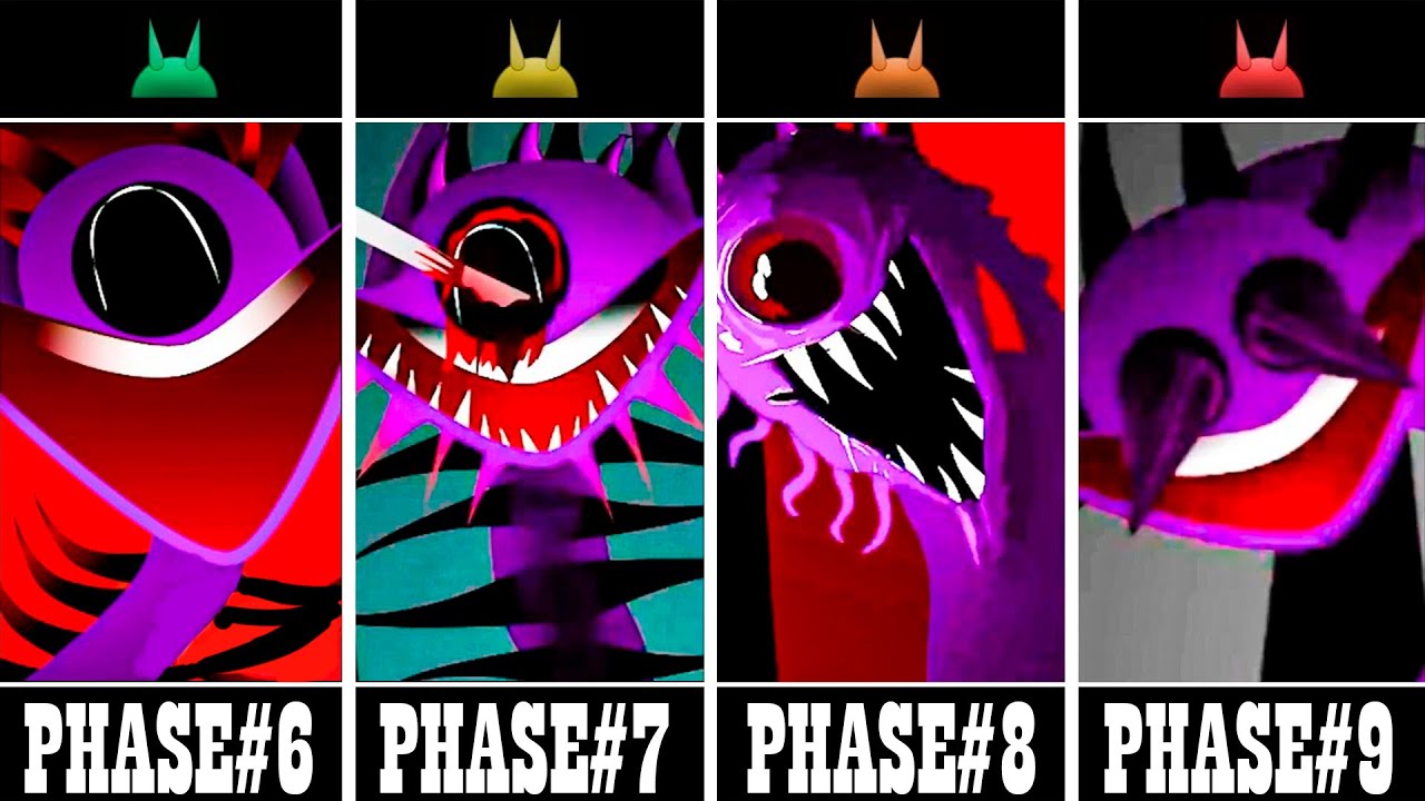 in sprunki incredibox phase 6 vs phase 7 vs phase 8 vs phase 9! new mix ...