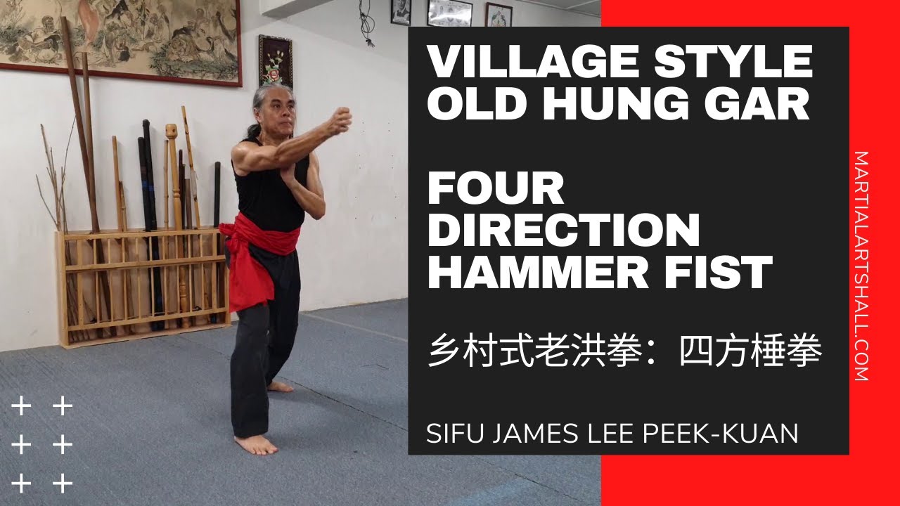 Village Style Hung Gar: Four Direction Hammer Fist (乡村式老洪拳：四方棰拳) - YouTube