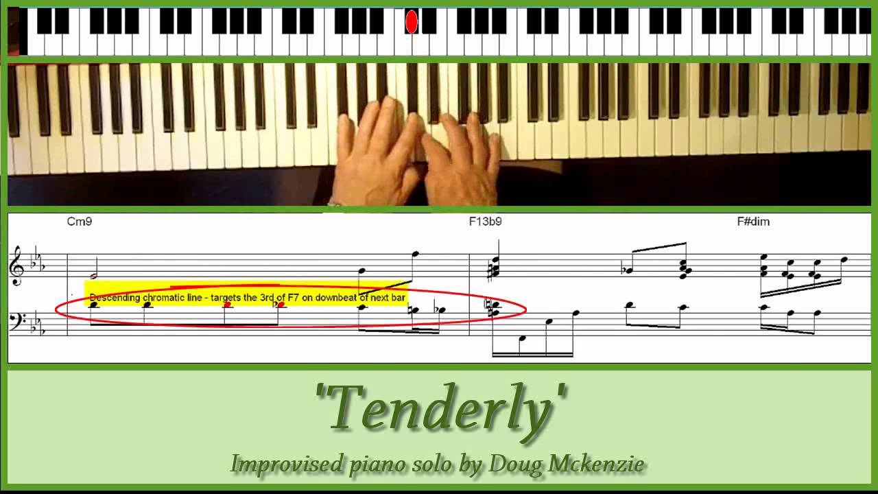 'Tenderly' - jazz piano tutorial - YouTube