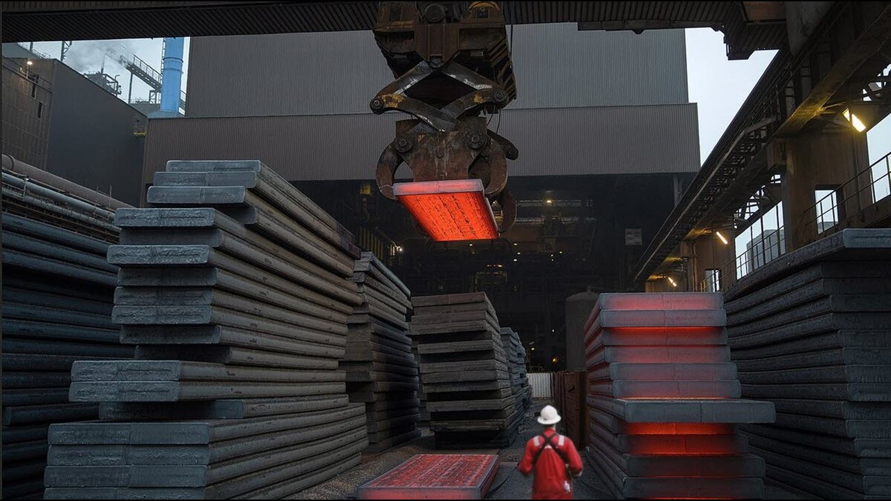 How $1.59 Trillion/Year Steel Slabs Are Made. Recycling Old Cars ...
