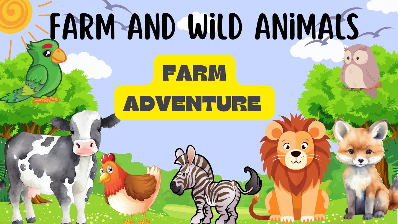 Farm Animals Name | Farm Animals | Wild Animals For Kids | Farm Animals ...
