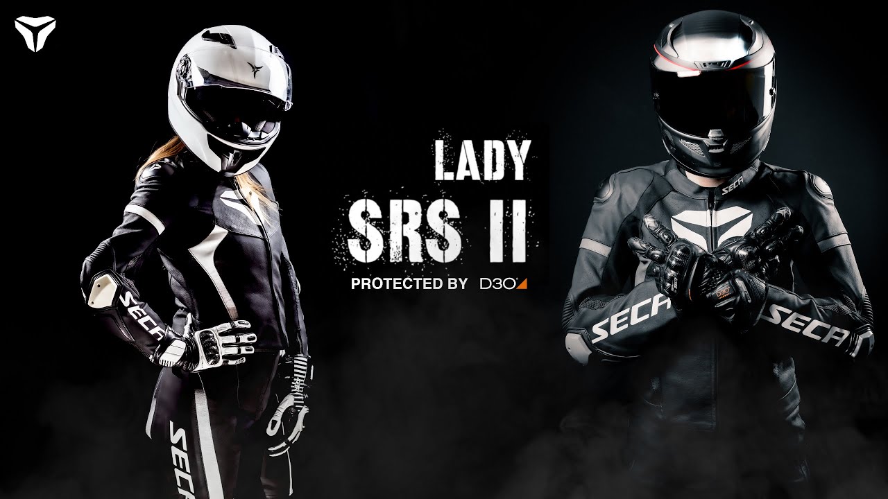 SECA SRS II LADY two-piece leather motorcycle suit - YouTube