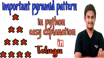 pattern programs in python in telugu - YouTube