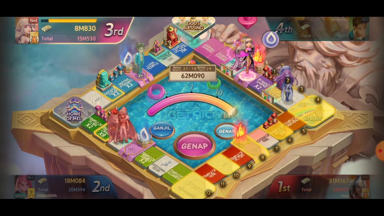 Playing Games Line Get Rich Map God's Hand 2 - YouTube
