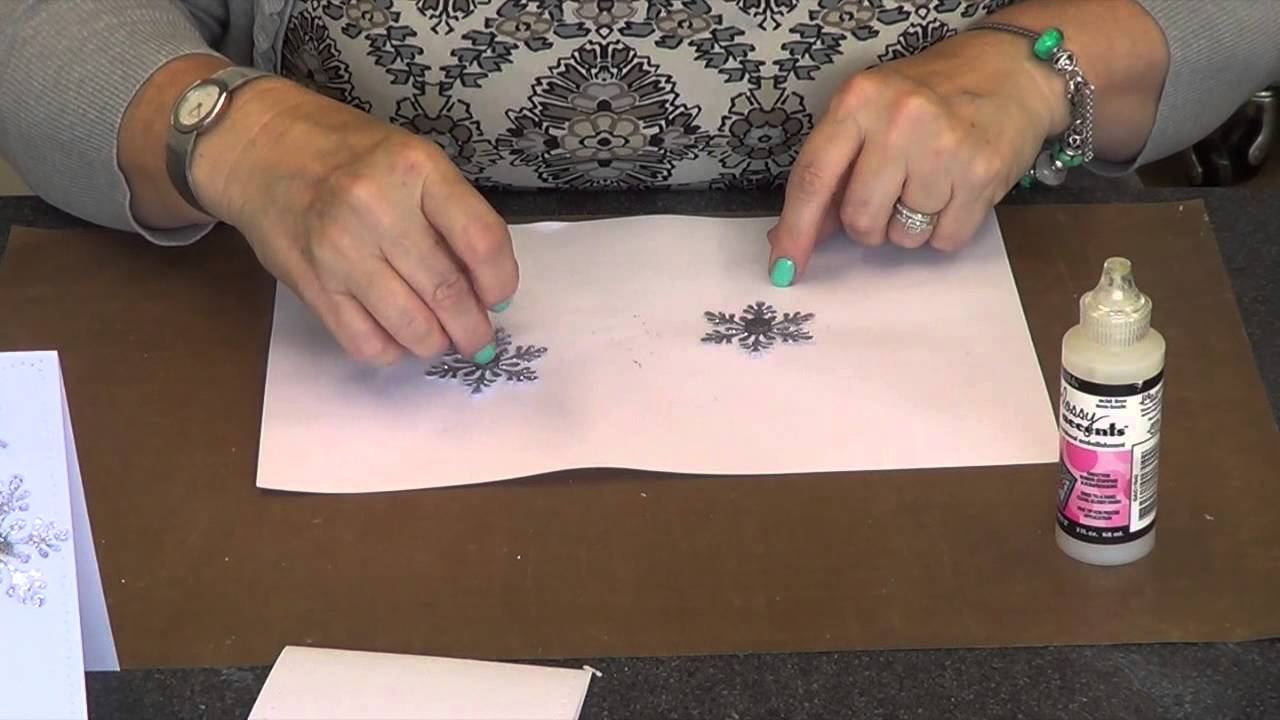 WOW! Embossing Powder - Snowflake Card - YouTube