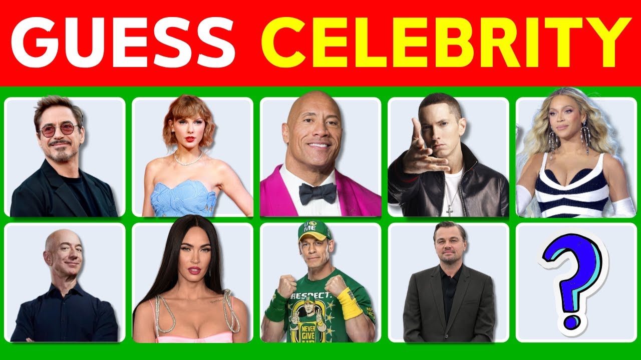 Guess Celebrity in 3 Seconds | Difficulty : Easy - YouTube