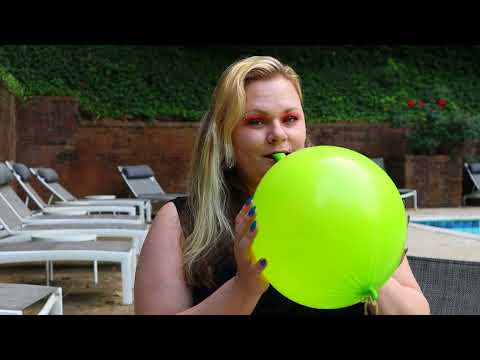 Punch Balloon Sit To Pop At The Pool