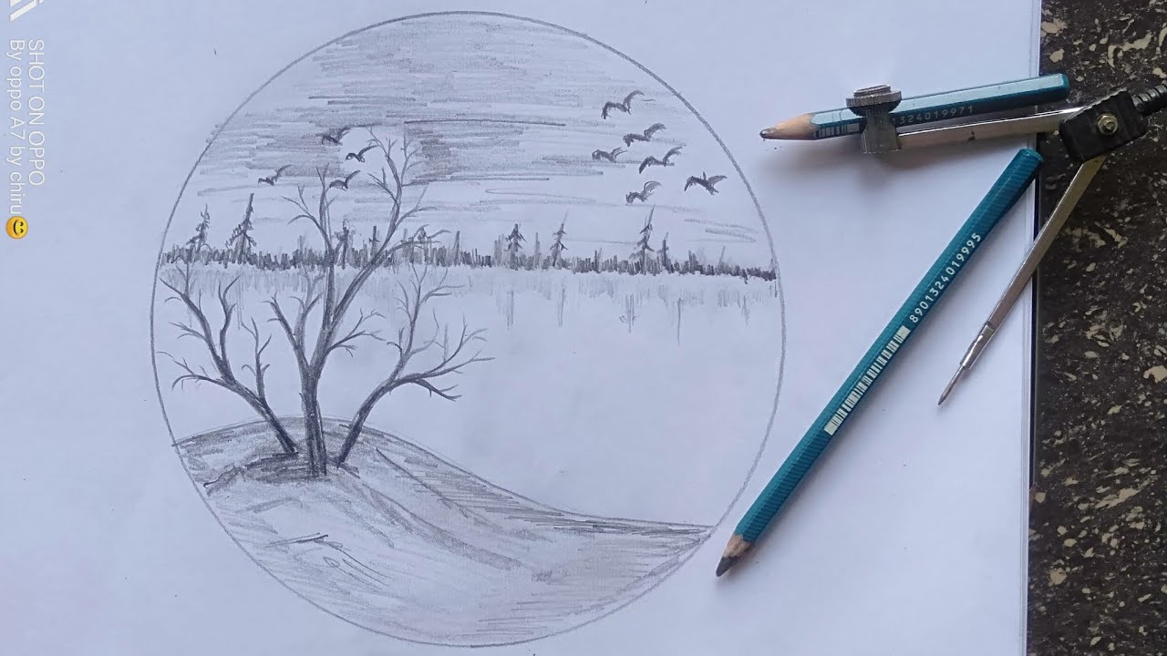 How to draw beautiful nature | nataral beauty. #nature - YouTube