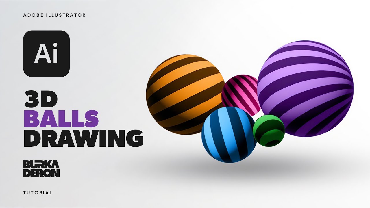 3D Balls Drawing Tutorial in Adobe Illustrator - YouTube