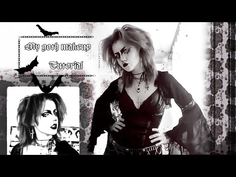 My goth makeup tutorial||Туториал на мой готический макияж 𓋹🦇 - YouTube