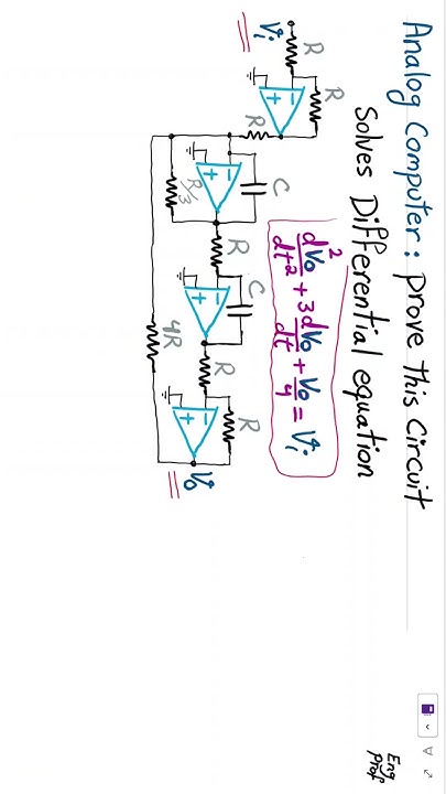 Analog Computer solving differential equation with Op Amp - YouTube
