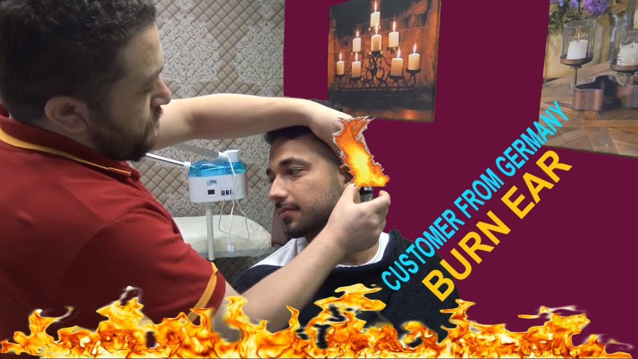 ASMR turkish barber massage=BURN EAR= NECK-EAR CRACK=head,body,back ...