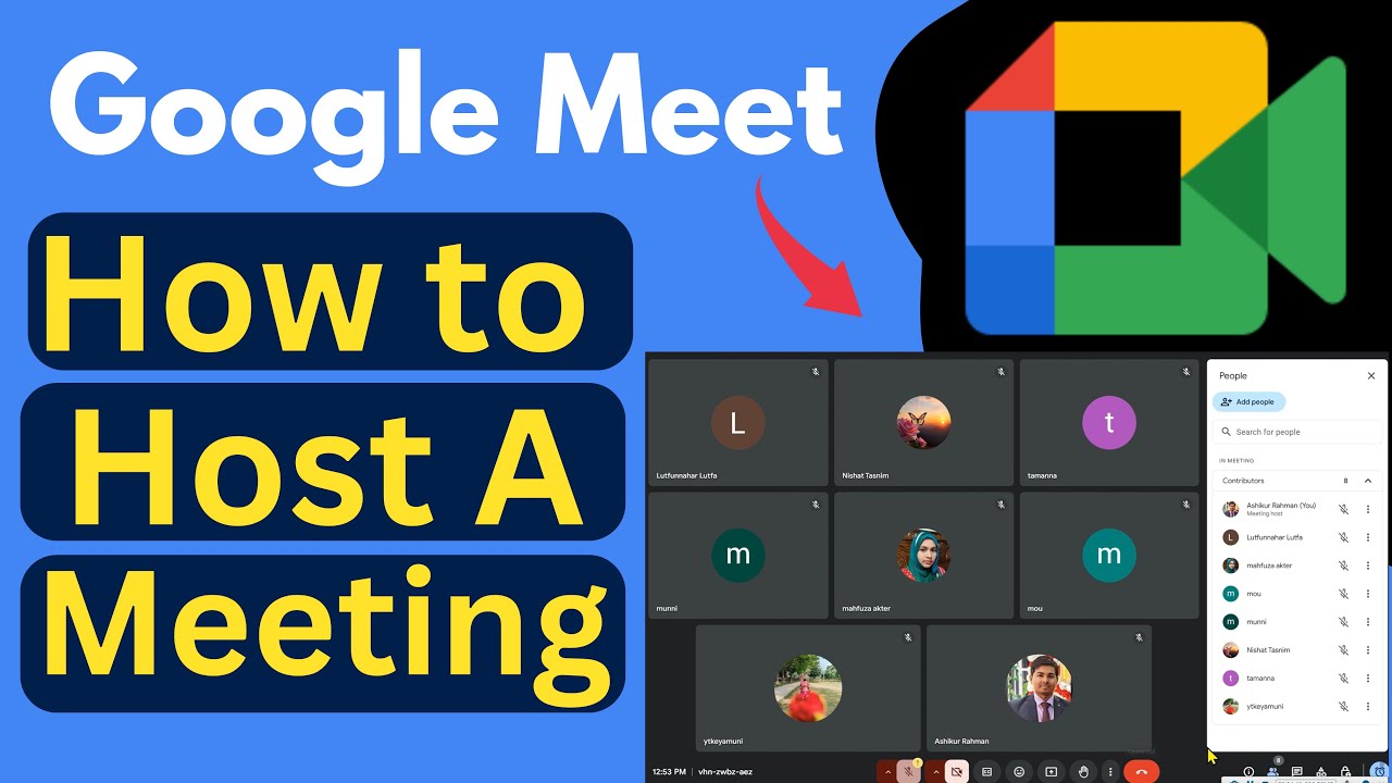 Google Meeting || How to Host a Meeting - YouTube