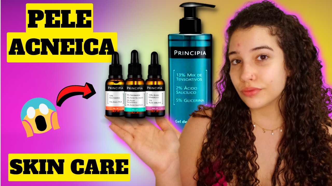 ROTINA NOTURNA de SKIN CARE em PELE ACNEICA | PRODUTOS PRINCIPIA Julia ...