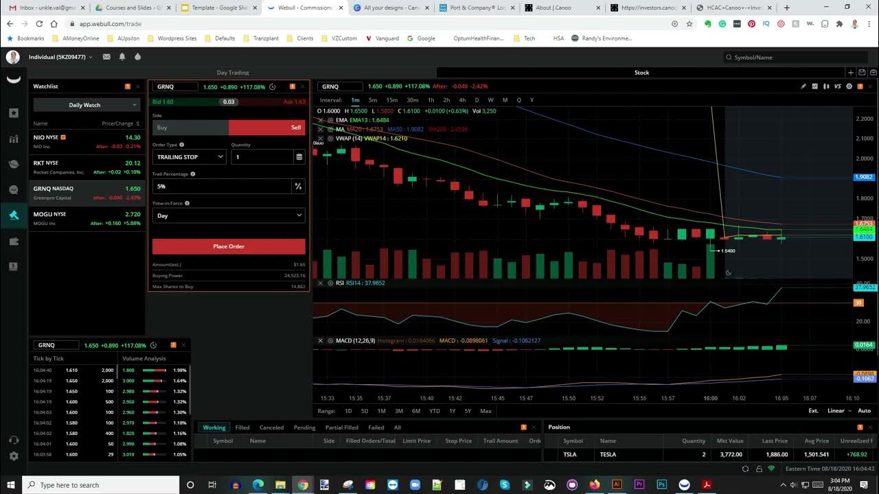 How To Place a Trailing Stop Loss Order On WeBull Web App – Example, Pros & Cons - YouTube