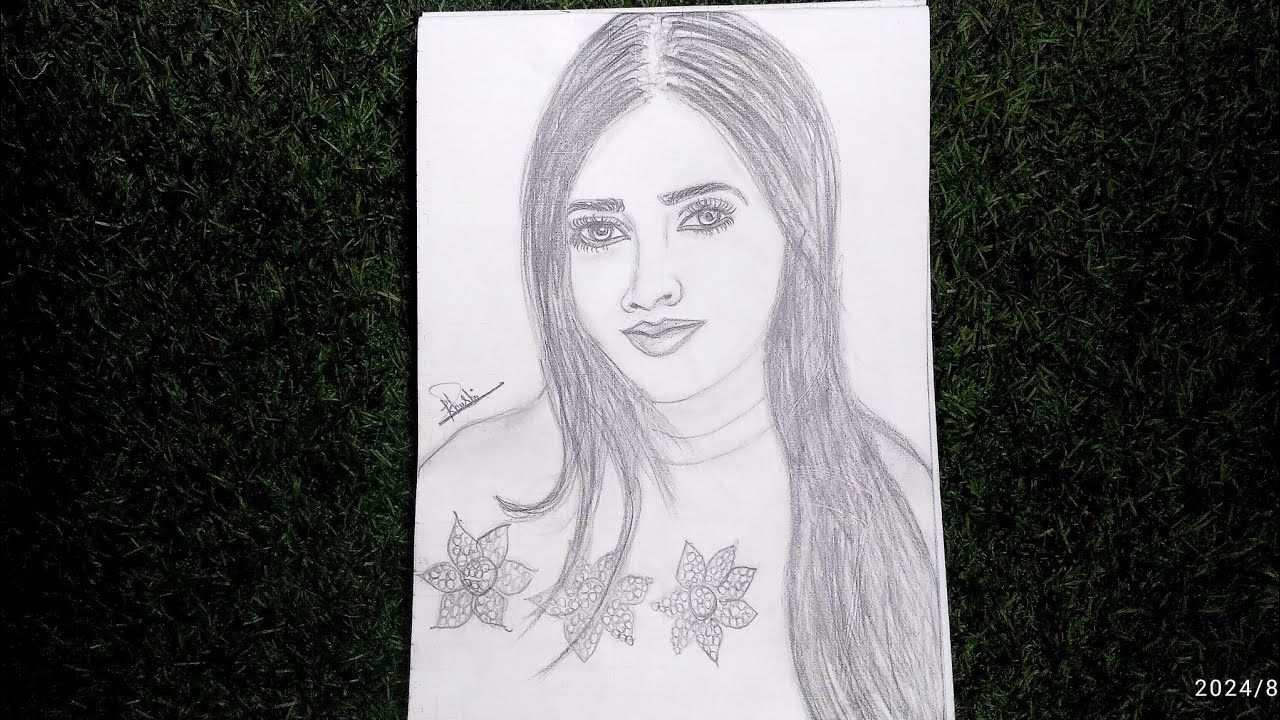 how to draw samreen ali pencil drawing @SamreenAli142 - YouTube