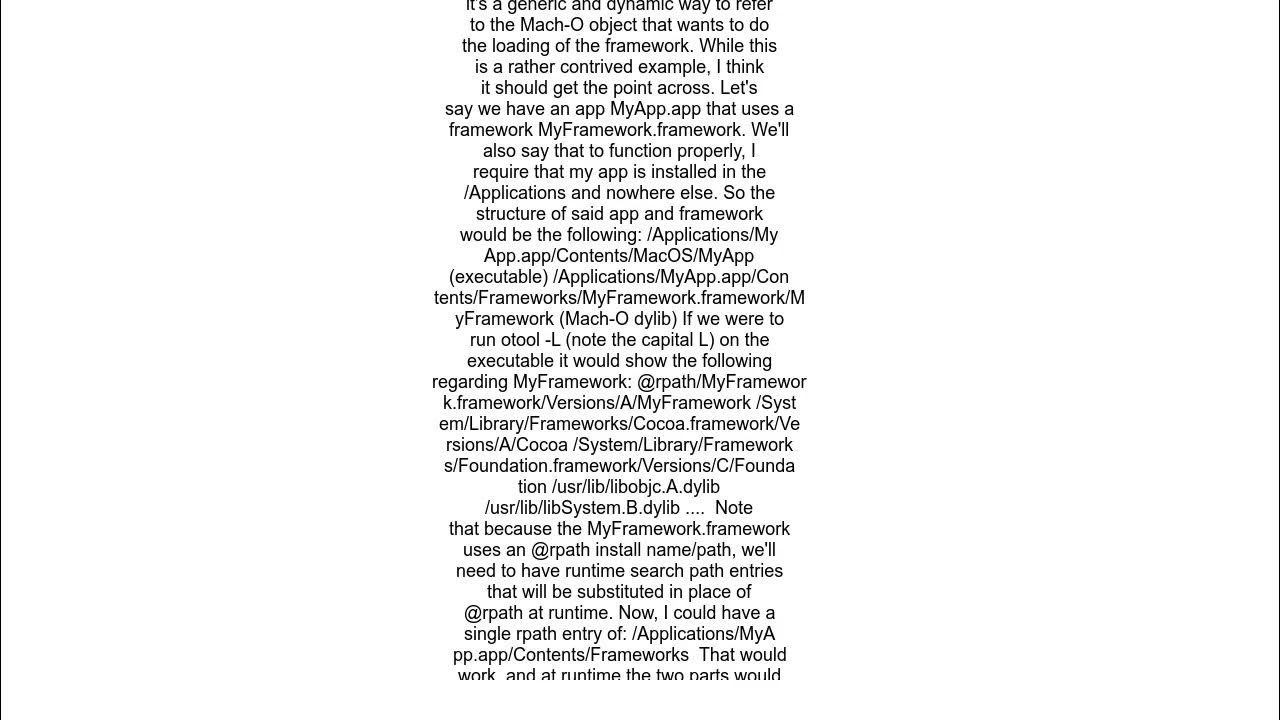 Print rpath of an executable on macOS - YouTube