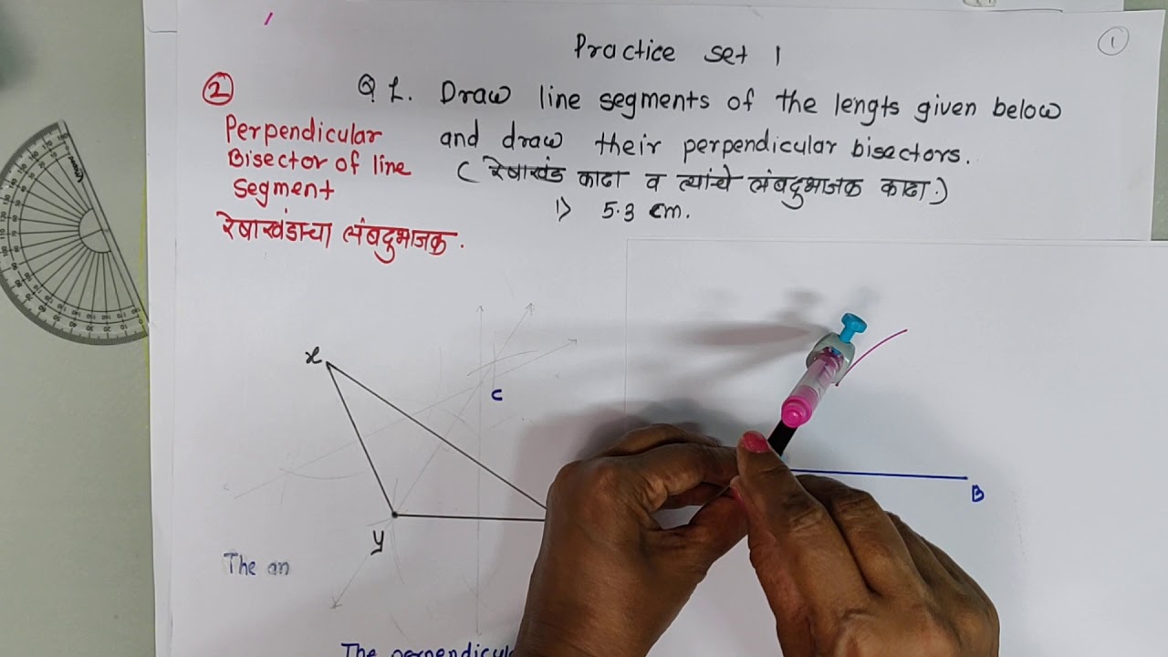 Geometrical Constructions Part One 7th Std Maths (Semi English) 1st ...