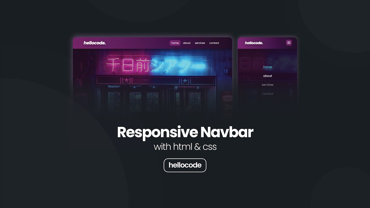 Tutorial Responsive Navbar Dengan Html And Css Youtube 8955