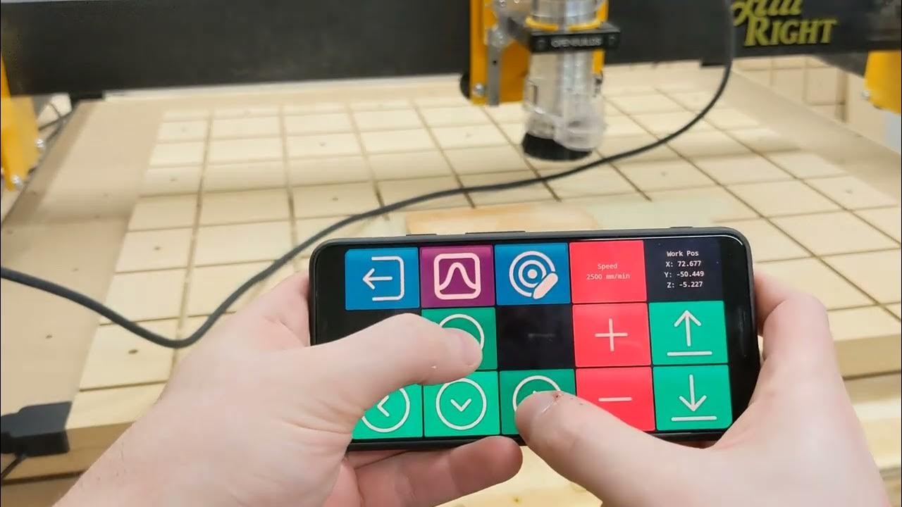 CNCjs pendant - YouTube