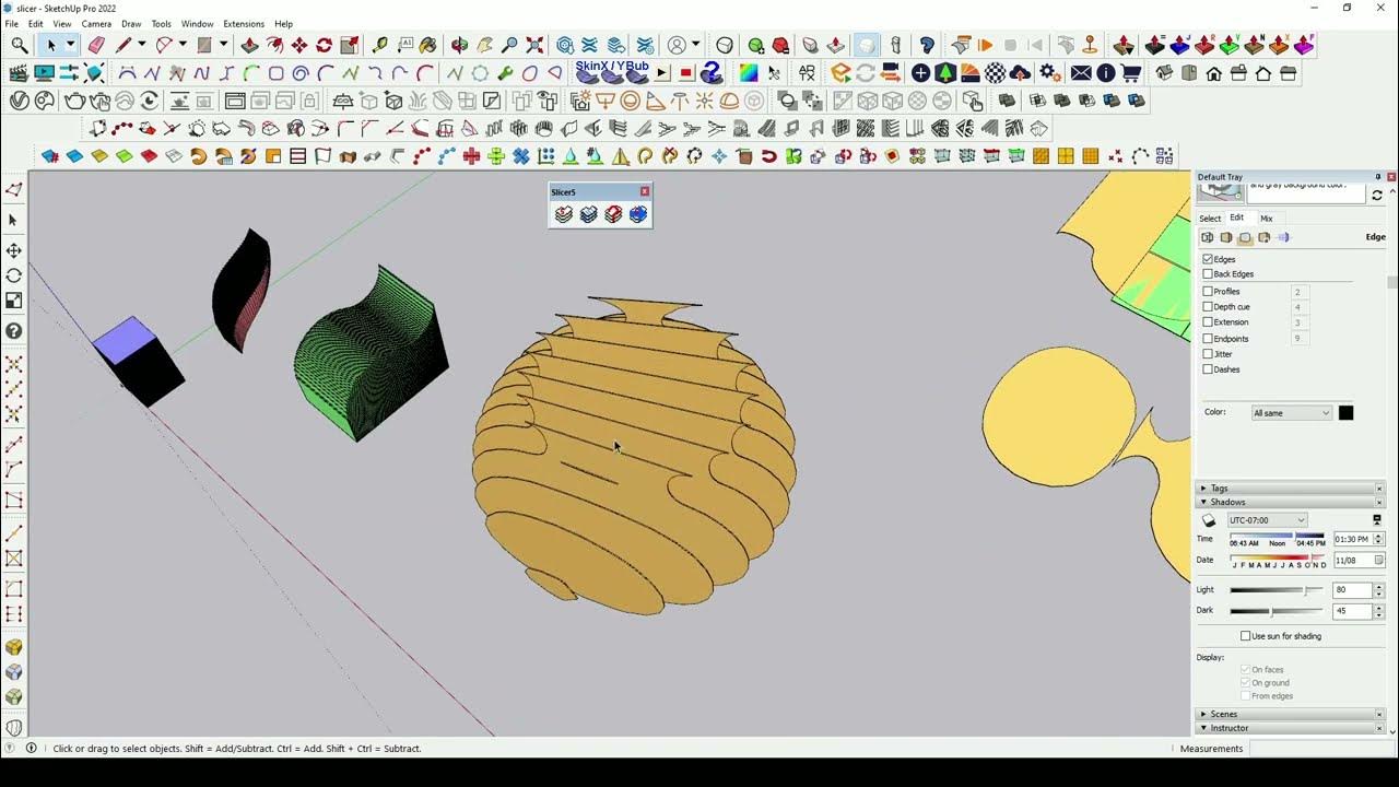 how to cut model in slices | sketchup essential tutorial | slicer tool ...