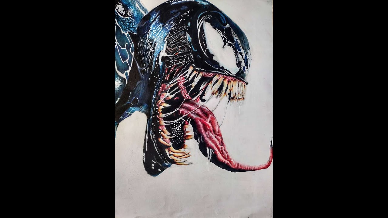 Realistic VENOM drawing - YouTube