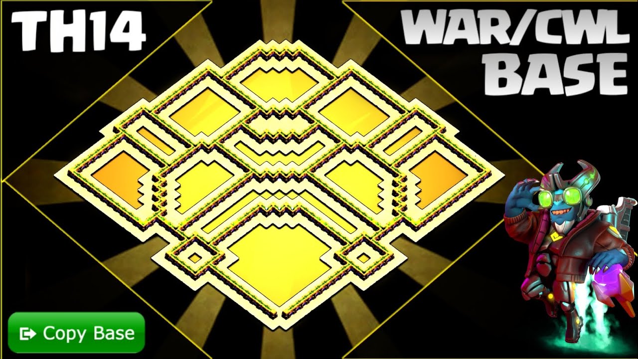 NEW STRONGEST TH14 WAR Base Layout : Strong Defense TH14 War Base ...