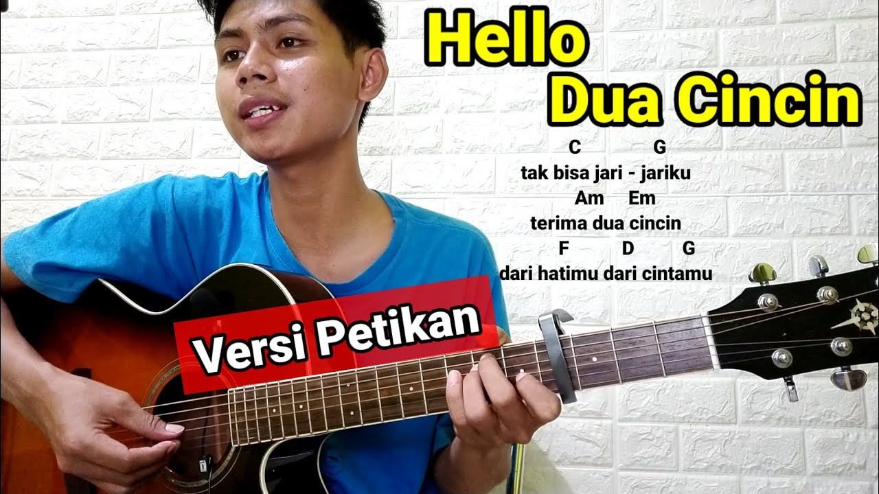 (Petikan) Dua Cincin - Hello | Tutorial Gitar Mudah - YouTube
