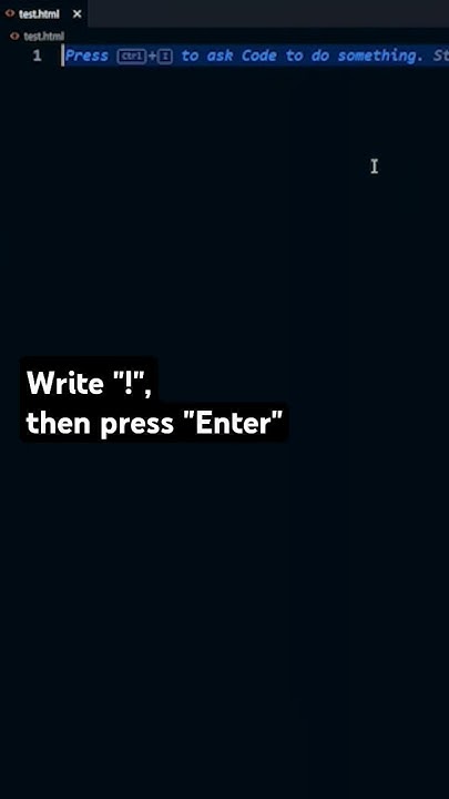 How to make basic HTML-code at 2 seconds? #html #iam - YouTube