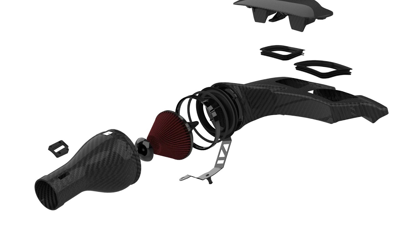 MINI JCW GP3 / Clubman Eventuri intake CAD animation - YouTube