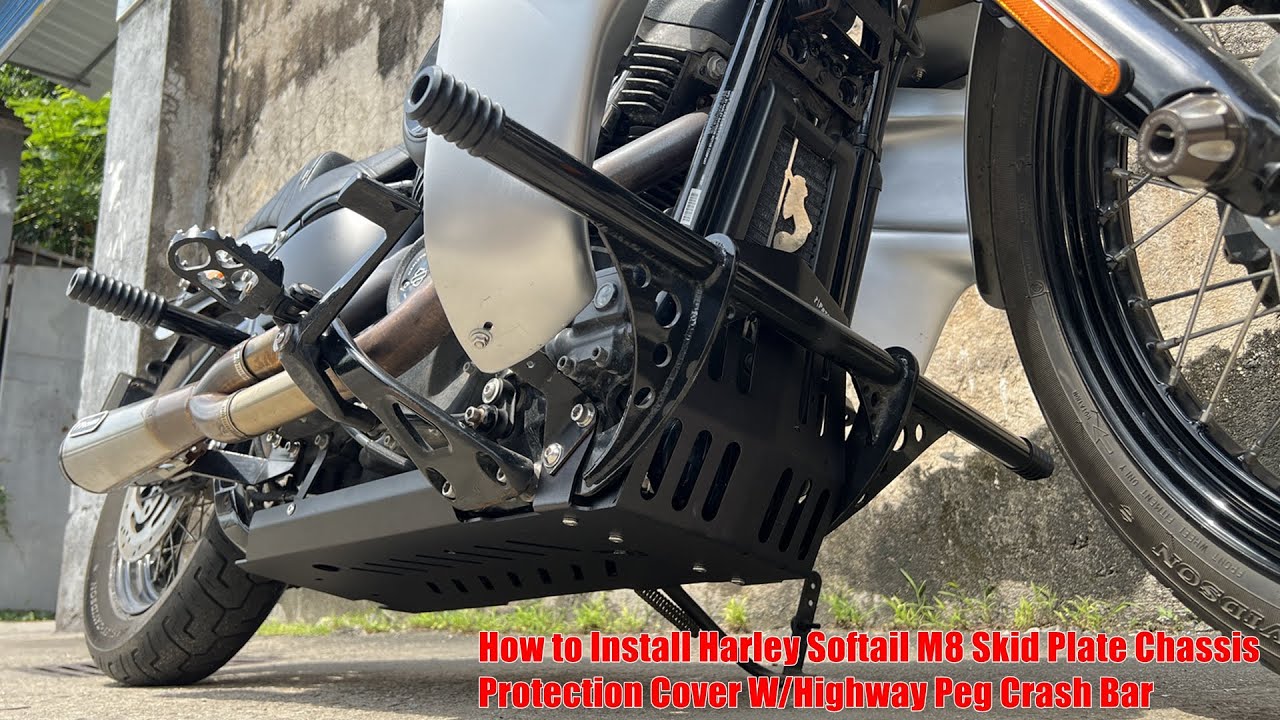 How to Install Harley Softail M8 Skid Plate Chassis Protection Cover W ...
