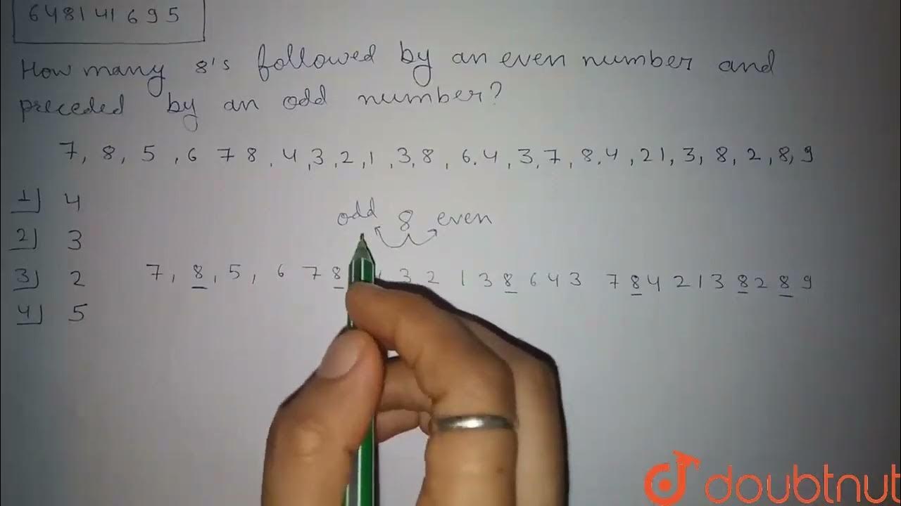 How many 8\'s followed by an even number and preceded by an odd number ...